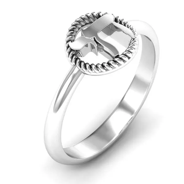 Jewlr Chai With Braided Halo Ring