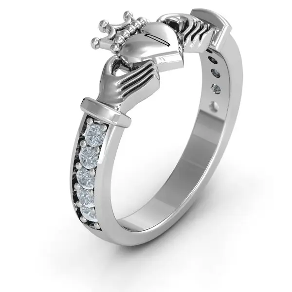 Jewlr Classic Claddagh Ring With Accents