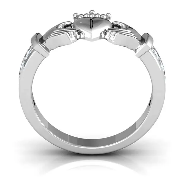 Jewlr Classic Claddagh Ring With Accents
