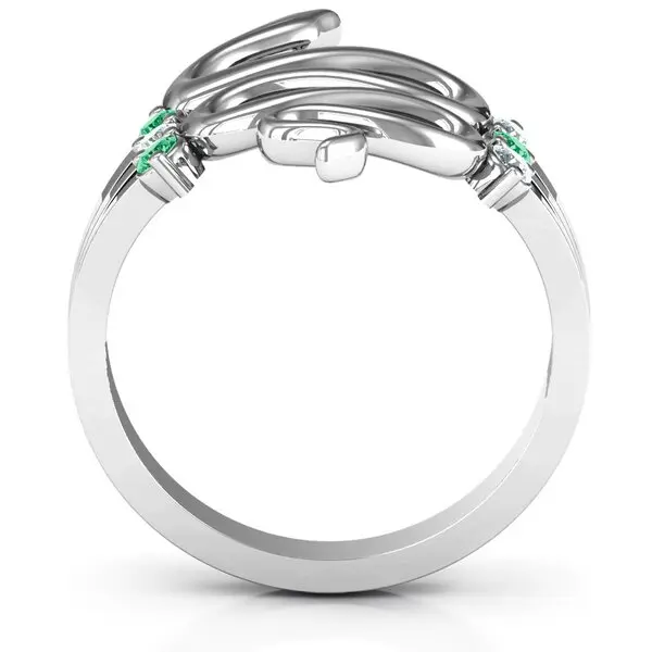 Jewlr Zig Zag Snake Ring Snake Ring With Birthstone