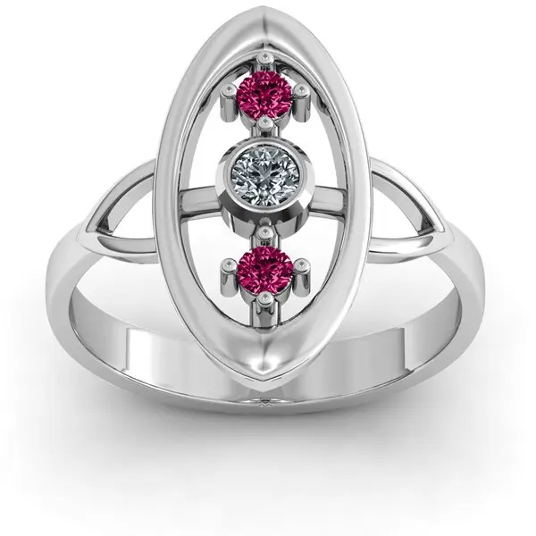 Jewlr Soulful Window" Ring - Sterling Silver