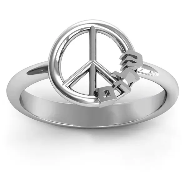 Jewlr Shalom Peace Ring
