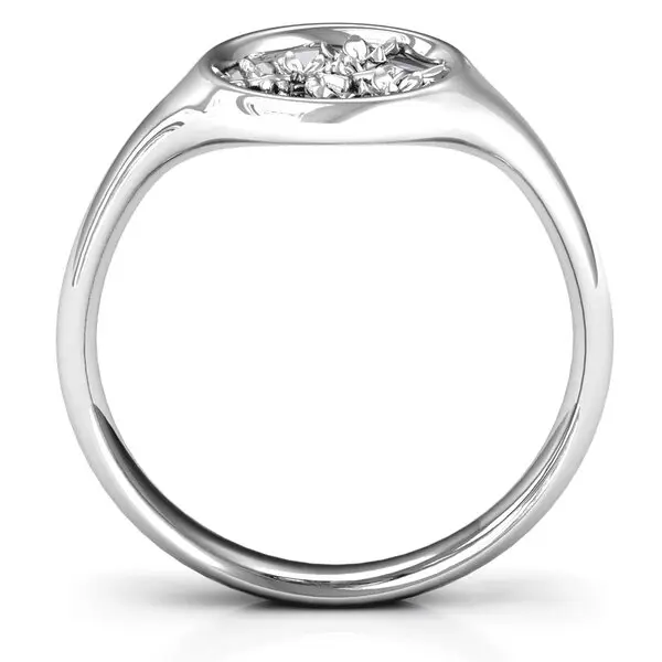 Jewlr Full Circle Cherry Blossom Ring