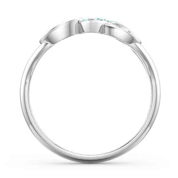 Jewlr Triple Heart Infinity Ring