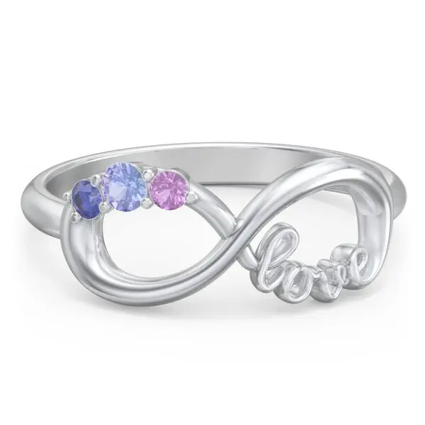 Jewlr Birthstone Infinity Love Ring