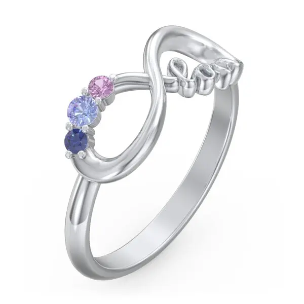 Jewlr Birthstone Infinity Love Ring