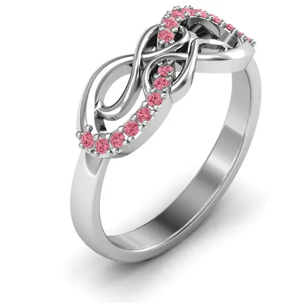 Jewlr Everlasting Infinity Ring With Gemstones