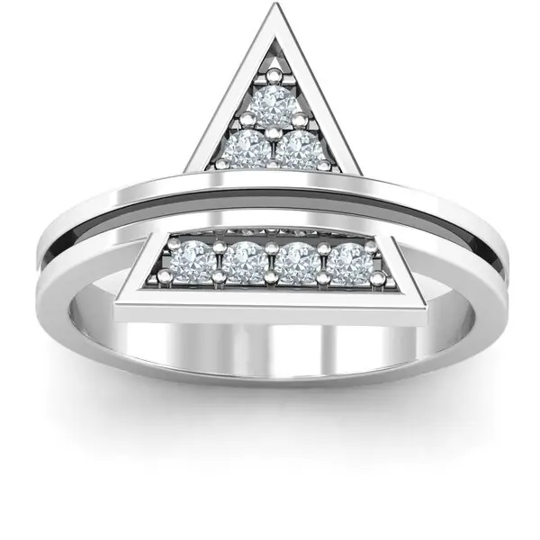 Jewlr Triangle Of Glam Geometric Ring