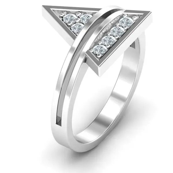 Jewlr Triangle Of Glam Geometric Ring