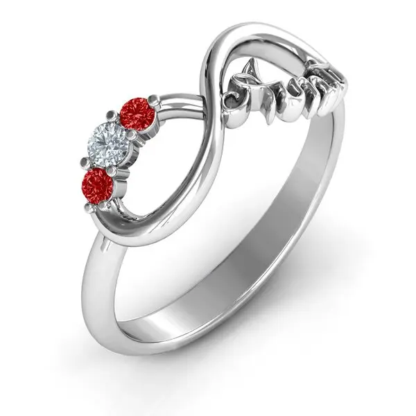 Jewlr Aunt's Infinite Love Ring With Stones