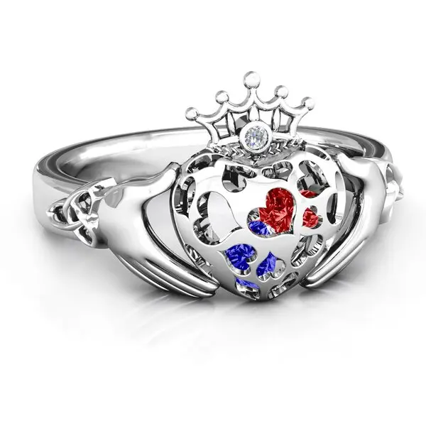 Jewlr Caged Hearts Claddagh Ring
