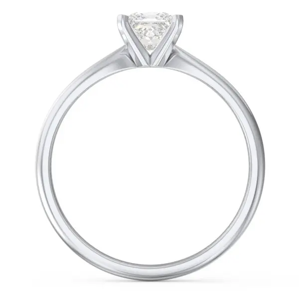 Jewlr 1/2 Ct. Princess Gemstone Engaget Ring With Tapered Band