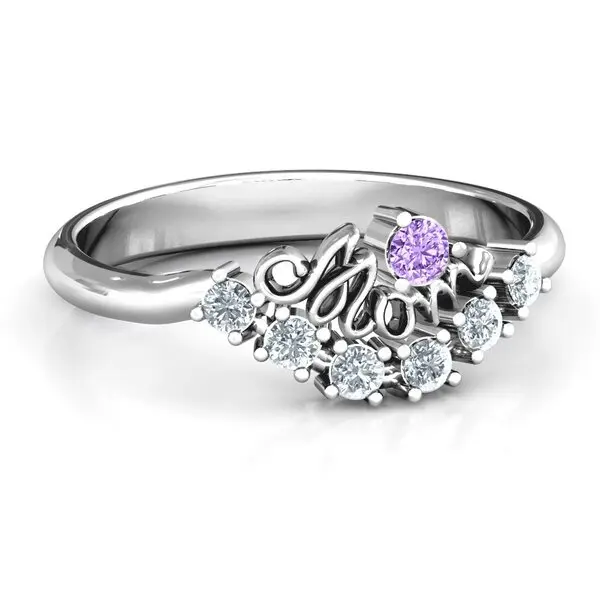 Jewlr 4 9 Stone Mom's Glimmering Love Ring