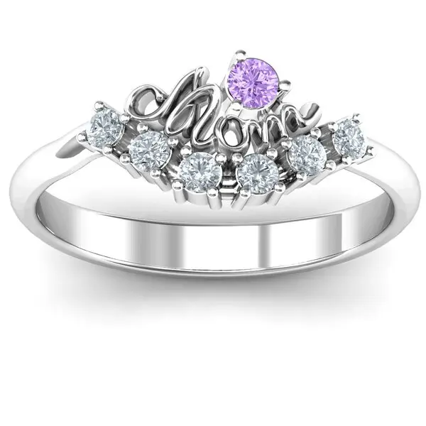 Jewlr 4 9 Stone Mom's Glimmering Love Ring