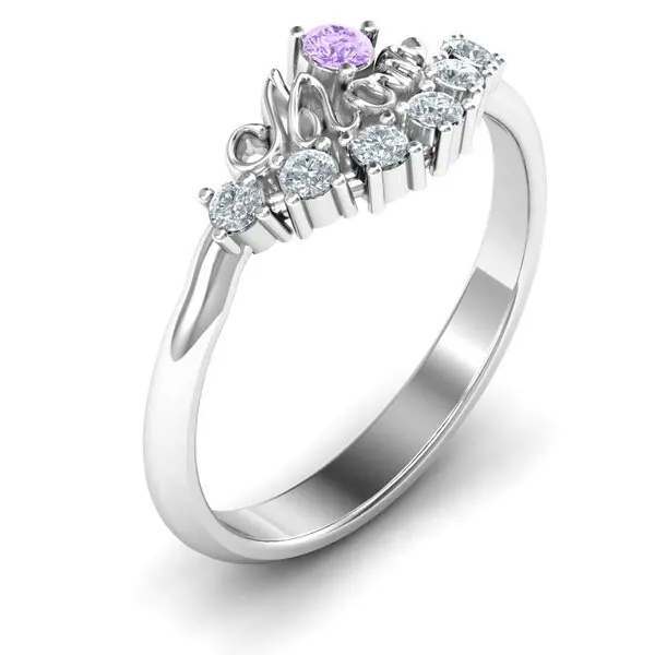 Jewlr 4 9 Stone Mom's Glimmering Love Ring