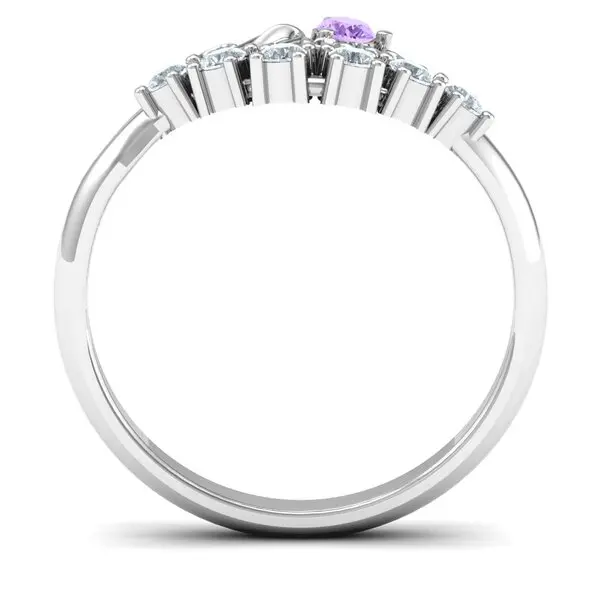 Jewlr 4 9 Stone Mom's Glimmering Love Ring