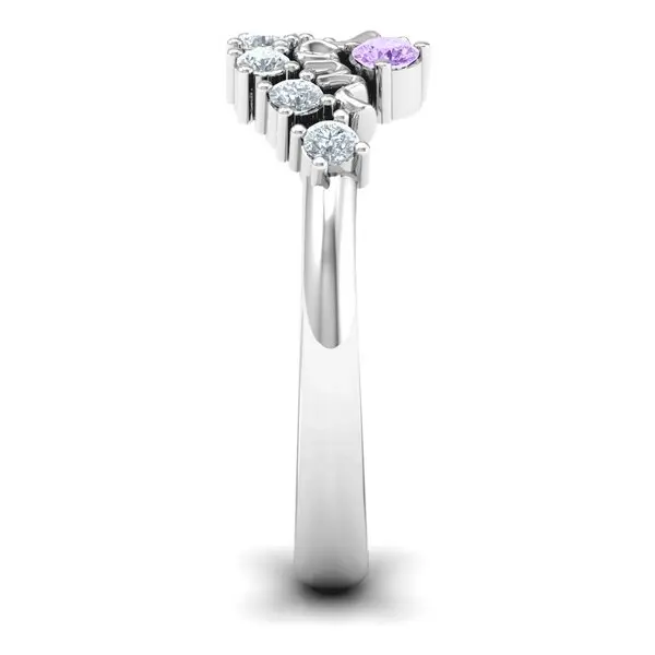 Jewlr 4 9 Stone Mom's Glimmering Love Ring