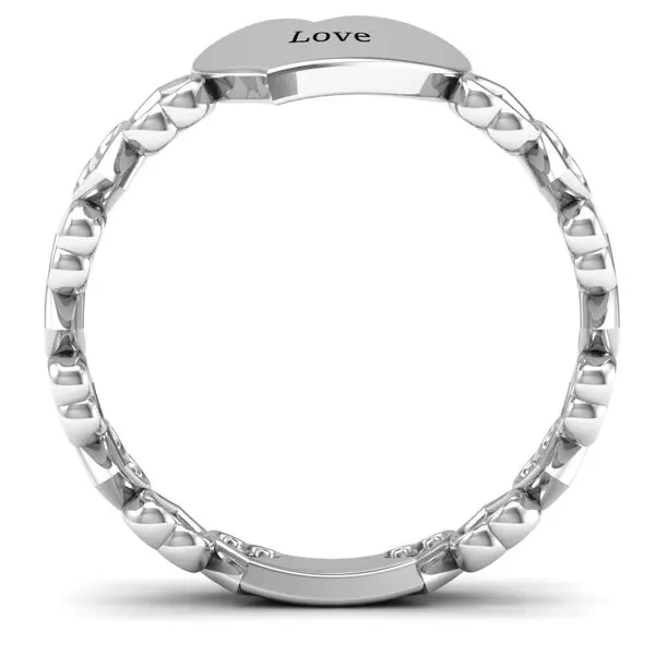 Jewlr Engravable Cut Out Hearts Ring