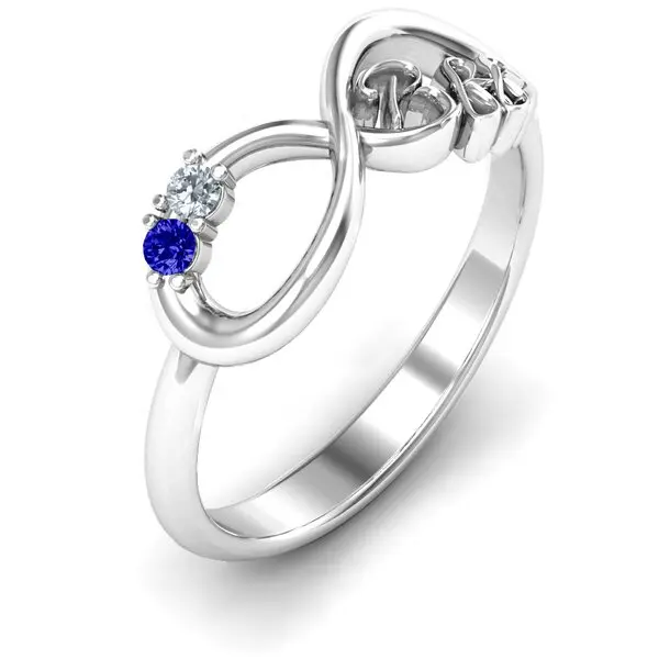 Jewlr Bff Friendship Infinity Ring With 2 7 Stones