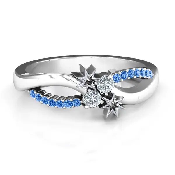 Jewlr Light Up My Life Infinity Ring With Accent Stones