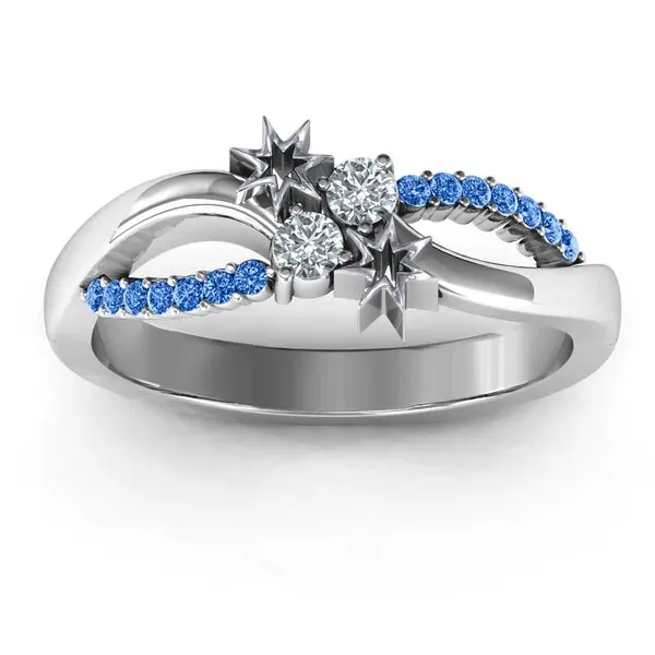 Jewlr Light Up My Life Infinity Ring With Accent Stones