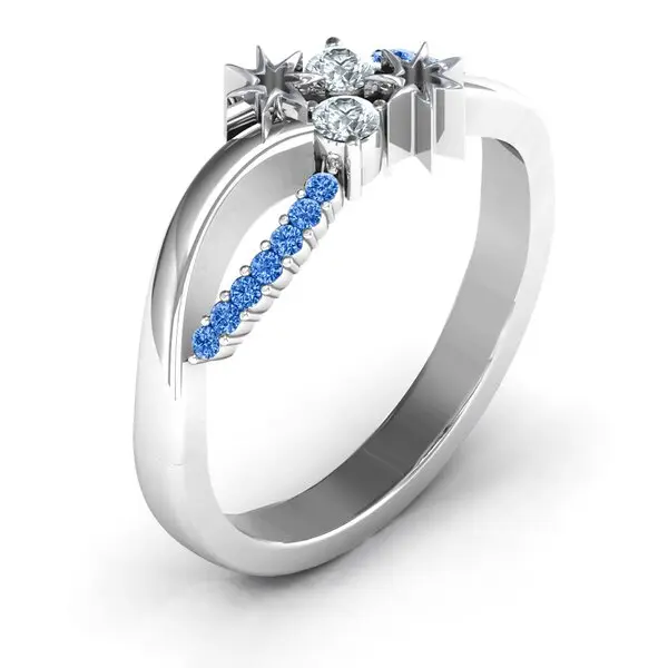 Jewlr Light Up My Life Infinity Ring With Accent Stones