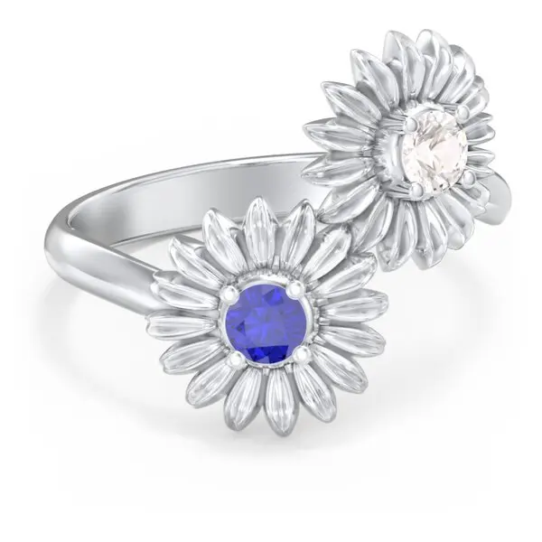 Jewlr Sunflower Birthstone Bypass Ring