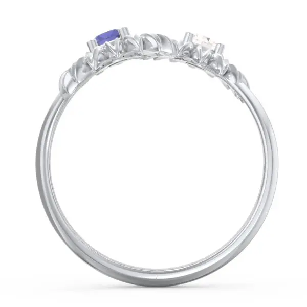 Jewlr Sunflower Birthstone Bypass Ring