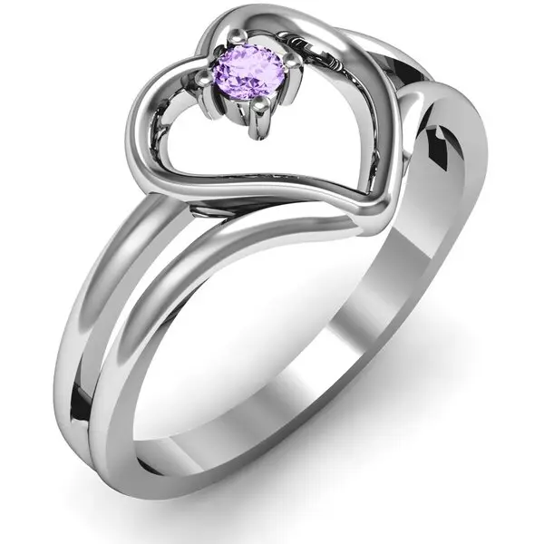 Jewlr Split Shank Heart Promise Ring