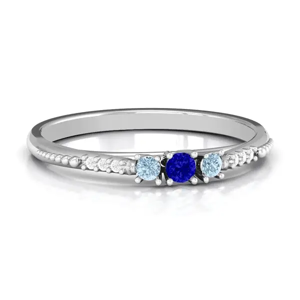 Jewlr Trinity Ring On Accented Band