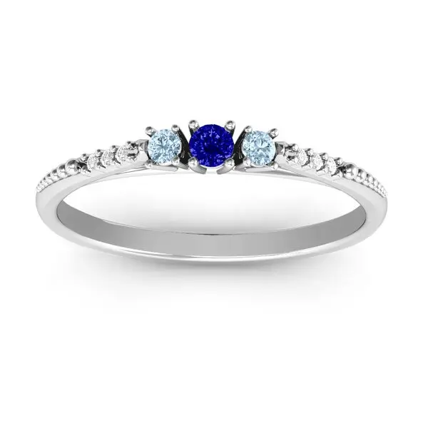 Jewlr Trinity Ring On Accented Band