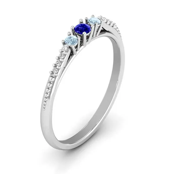 Jewlr Trinity Ring On Accented Band