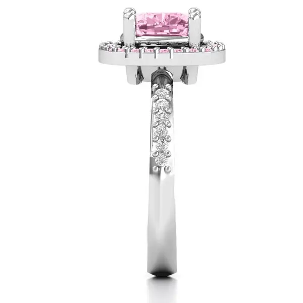 Jewlr Cushion Cut Statet Ring With Halo