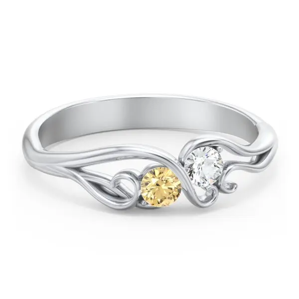 Jewlr Swirl Of Style Birthstone Ring