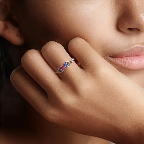 Jewlr Swirl Of Style Birthstone Ring