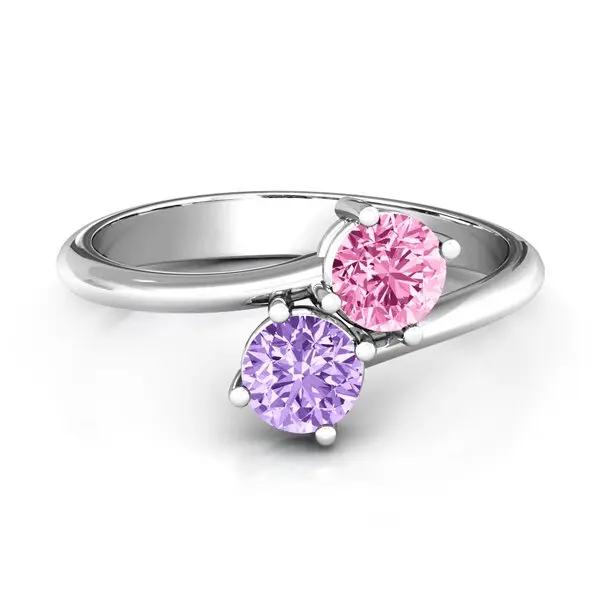 Jewlr Destined For Love Double Gemstone Ring