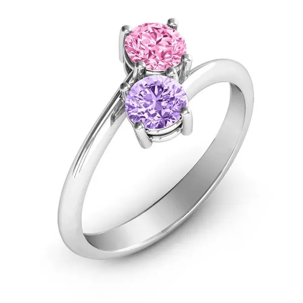Jewlr Destined For Love Double Gemstone Ring