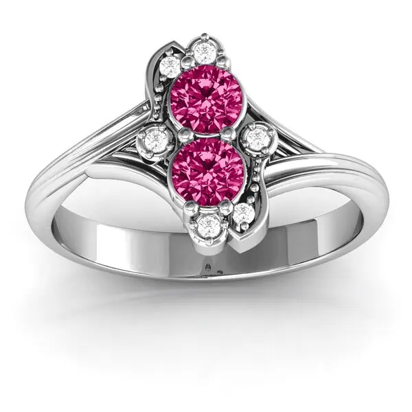 Jewlr Sense Of Style Two Stone Ring
