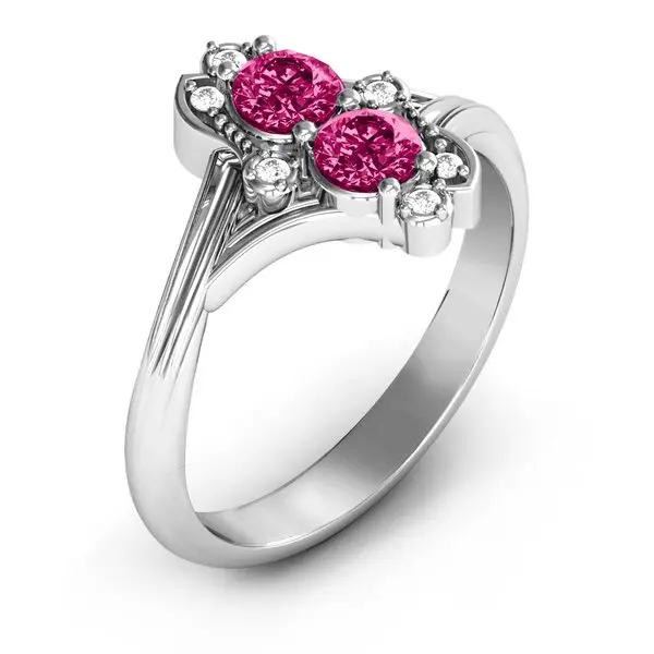 Jewlr Sense Of Style Two Stone Ring