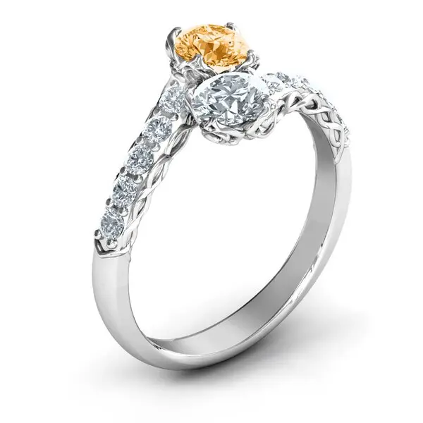 Jewlr Intricate Infinity Two Stone Ring