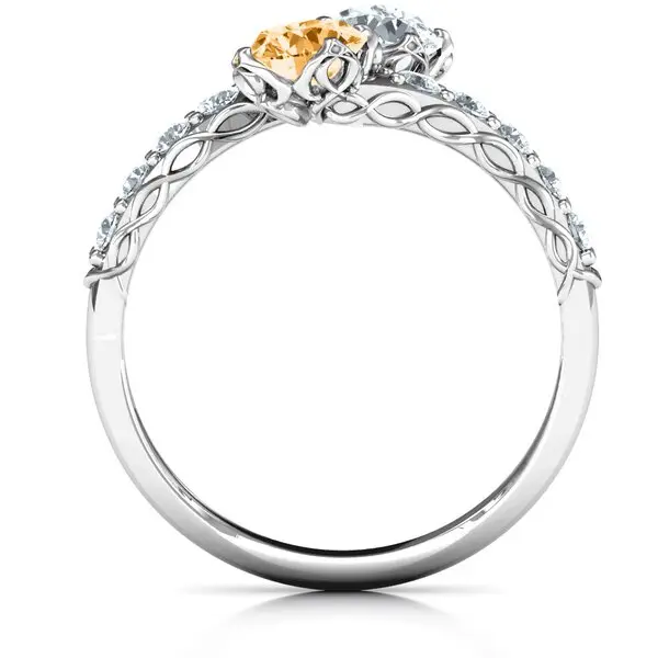 Jewlr Intricate Infinity Two Stone Ring