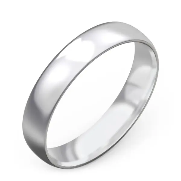 Jewlr Half Round Comfort Fit Wedding Band 4mm Width