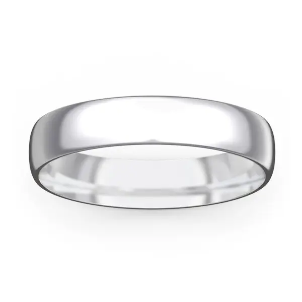 Jewlr Half Round Comfort Fit Wedding Band 4mm Width