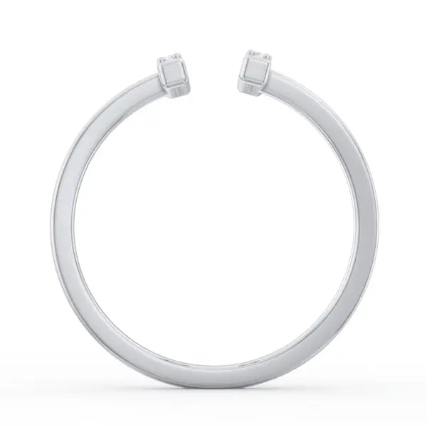 Jewlr Double Bar Ring With Accents