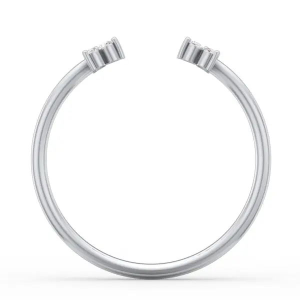 Jewlr Open Cuff Ring With Accents