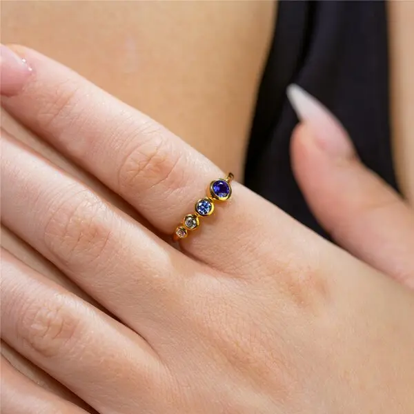 Jewlr Generations 4-stone Bezel Set Mother's Ring