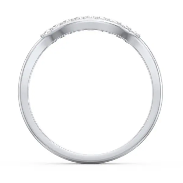 Jewlr Curved Wedding Band With Accents