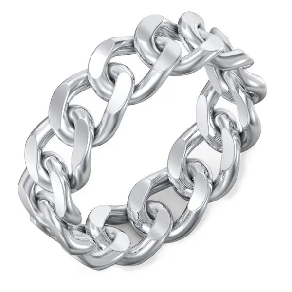 Jewlr Wide Curb Link Chain Ring