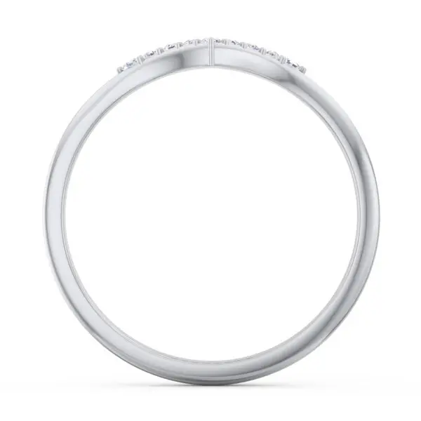 Jewlr V-band Wedding Ring With Accents