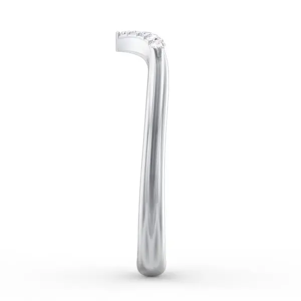 Jewlr V-band Wedding Ring With Accents